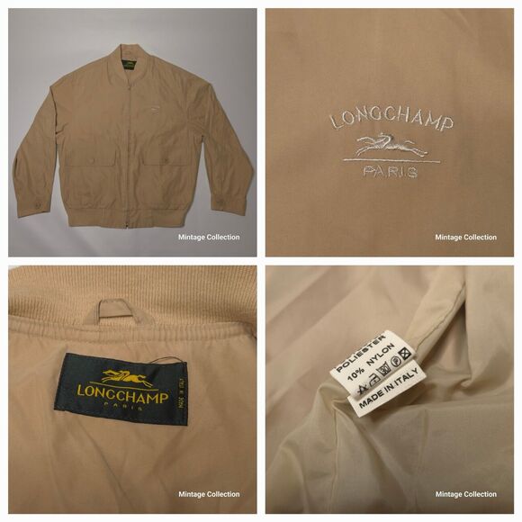 Longchamp | Jackets & Coats | Rare Vintage Longchamp Paris Beige Tan ...